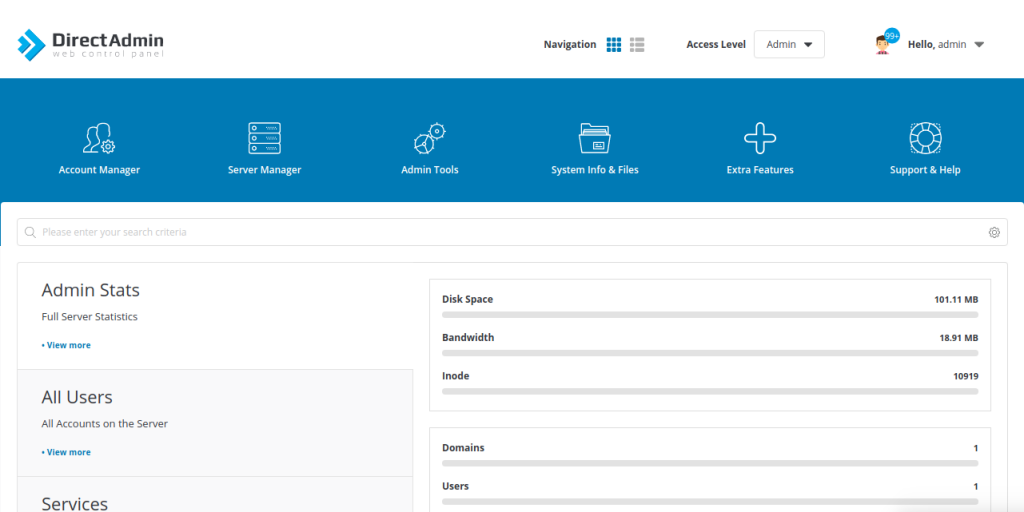 cPanel to DirectAdmin Migration