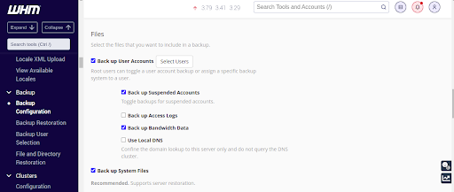 How To Configure Backup For Whmcpanel